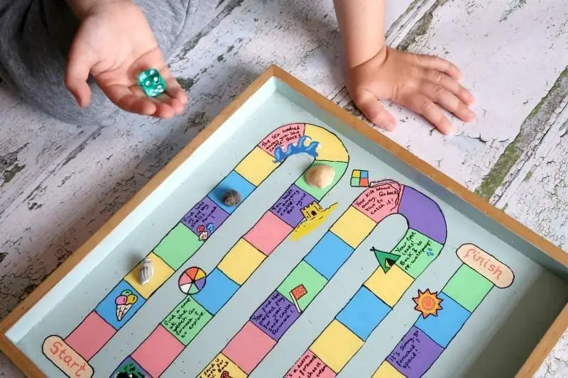 DIY Board Game For Summer Monkey And Mouse